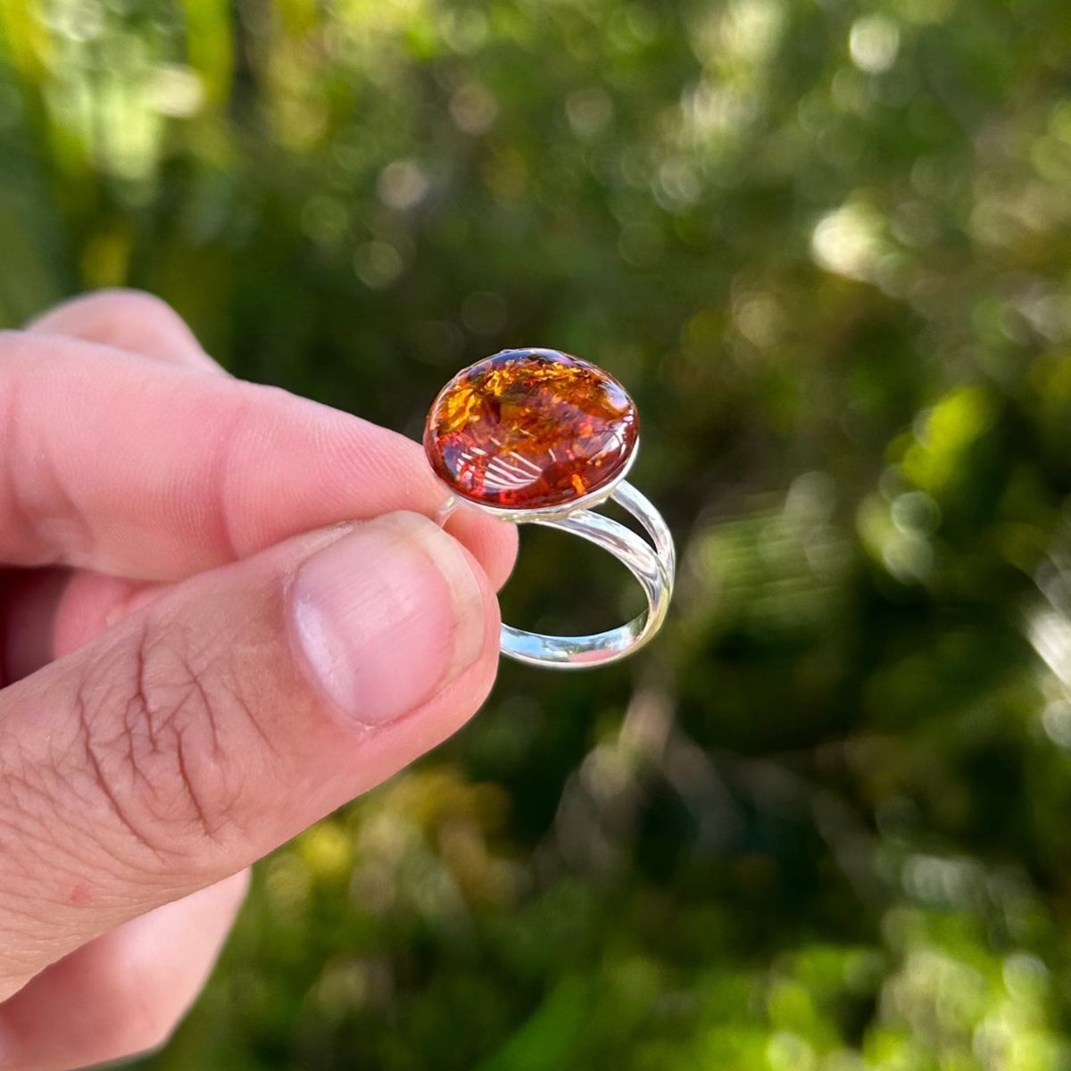 Baltic Amber Adjustable Ring | Whaler's Locker
