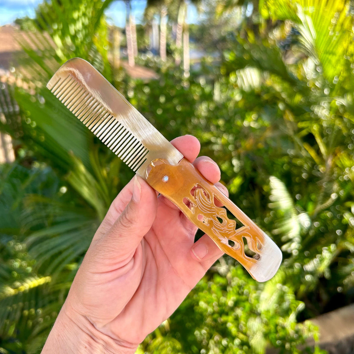 Hand Carved Folding Combs, Ornate Detail | Whaler's Locker