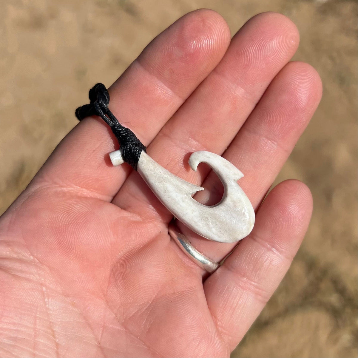 Maui Fish Hook- Maui Axis Deer Antler | Whaler's Locker